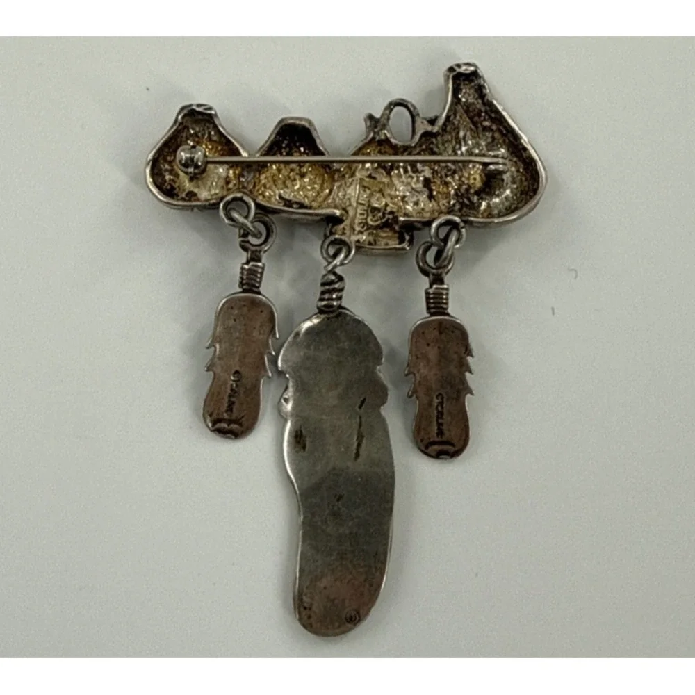 Native American | Jewelry | Glen Sandoval Gs Sterling Silver Brooch Pin ...